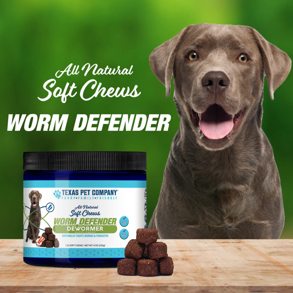 Worm Defender All Natural Dog Dewormer Soft Chews | Texas Pet Company